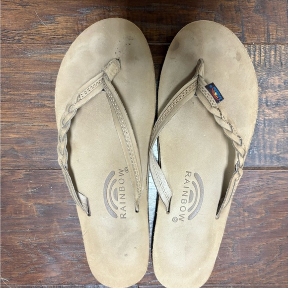 Rainbow | Shoes | Rainbow Flip Flops Size Large Tan Color Fits 7585 ...